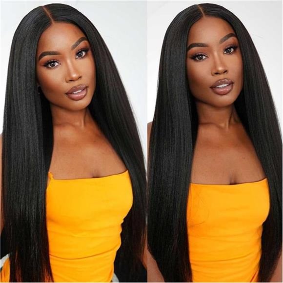 Hair | Kinky Straight Clip In Hair Extensions Real Human Hair For Women ...